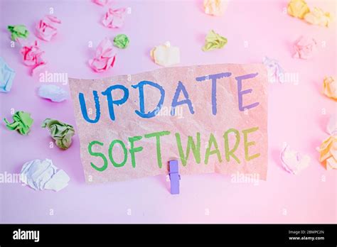 conceptual hand writing showing update software concept meaning