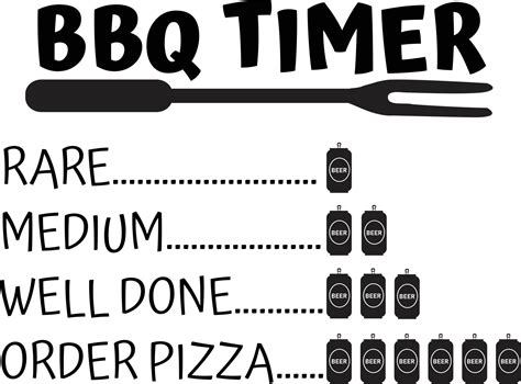 Bbq Timer On White Background Barbecue Apron Sign Barbecue Timer