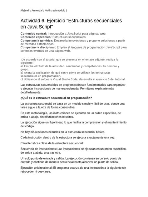 Actividad 3 Pdf Programación De Computadoras Script Java