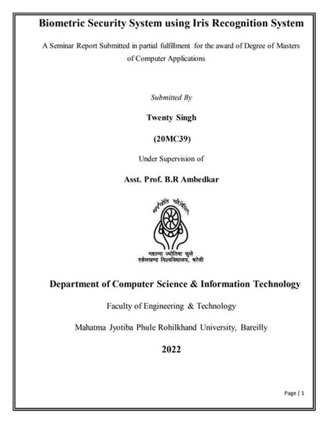 Pattern Recognition Iris Recognition Pptx