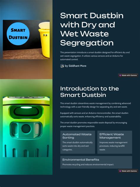 Smart Dustbin With Dry And Wet Waste Segregation Pdf Waste