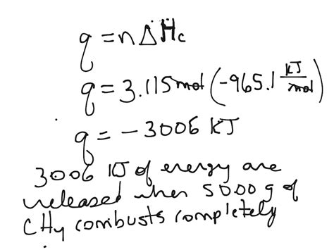 showme heat gained or lost equation