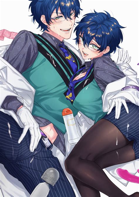 Rule 34 1boy Aqua Eyes Aqua Sweater Vest Belt Blue Hair Blue Necktie