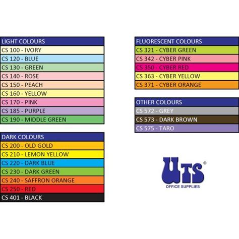 Uts A4 80gsm Premium Fluorescent Colour Paper 210mm X 297mm U