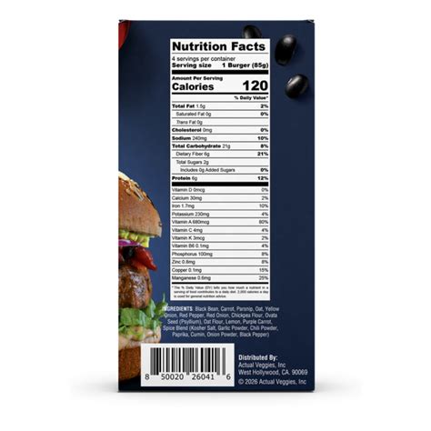 Publix Actual Veggies Black Bean Veggie Burger Same Day Delivery Or
