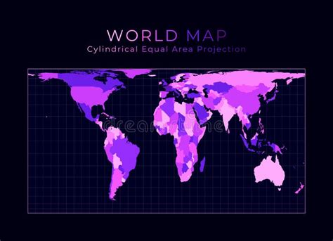 Cylindrical Equal Area Projection Stock Illustrations 42 Cylindrical Equal Area Projection