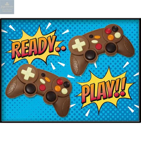 Decorated Milk Chocolate Twin Game Controllers In T Box 195mm Jag Couture Chocolates