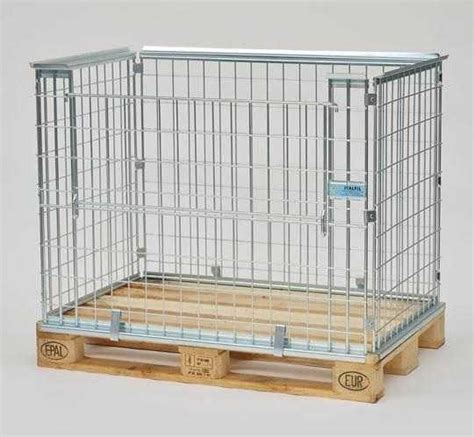 Boxpalet Metalic Container Grilaj Pliabil Pe Palet Gitterbox Cusca Arad • Olx Ro