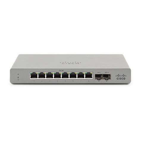 Cisco 8 Port Poe Gigabit Network Switch 2 Sfp Slots