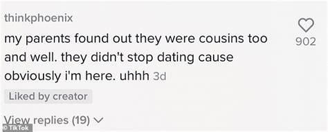 Tiktoker Reveals She Found Out She Was Dating Her Cousin Daily Mail