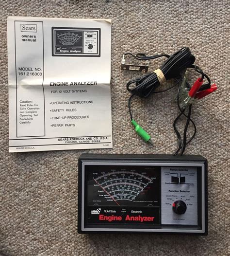 Old School Sears Engine Analyzer Model 161 216300 Dwell Tach Manual Ignition 1828924036