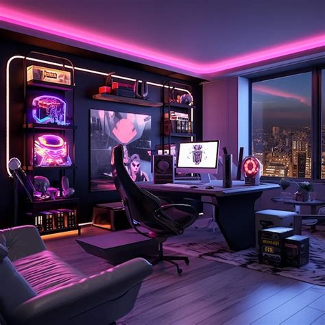 Premium Ai Image Ultimate Gaming Computer Desktop Setup