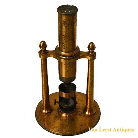 Two Pillar Compound Microscope C 1860 Fleaglass