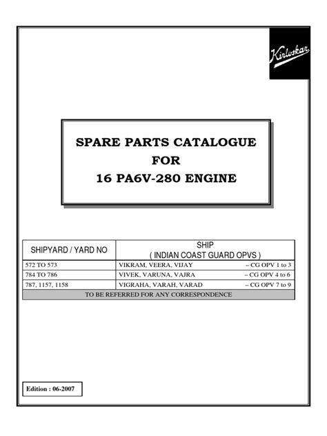 Main Engine Spare Part Catalogue Pdf Piston Pump Main Engine Spare Part Catalogue Pdf Piston Pump