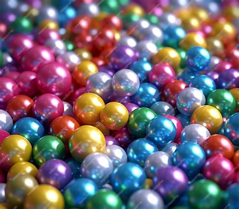 Premium Ai Image A Close Up Of A Pile Of Colorful Balls With A Black