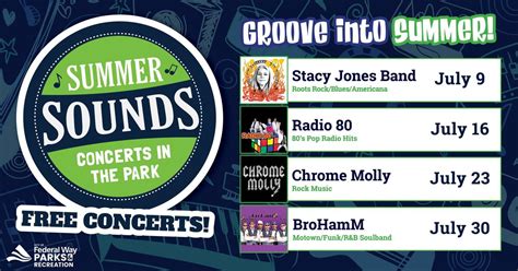 Free Summer Concerts At Steel Lake Park Steel Lake Park Federal Way 23 July 2025 Allevents