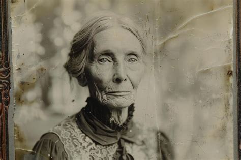 An Aged And Worn Black And White Photograph Shows A Portrait From The