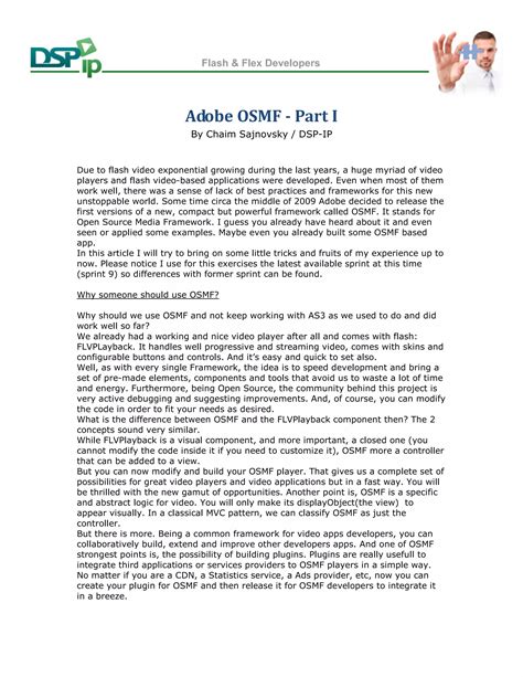 Adobe Osmf Overview Pdf