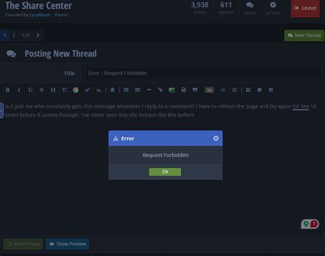 Error Request Forbidden The Share Center Fimfiction