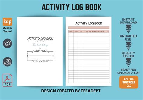 Activity Log Book Pdf Graphic By Teeadept · Creative Fabrica