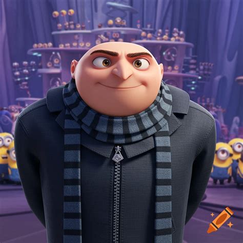 Cartoon Gru As A Vampire With Fake Blood And Fangs With A Vampire Girl