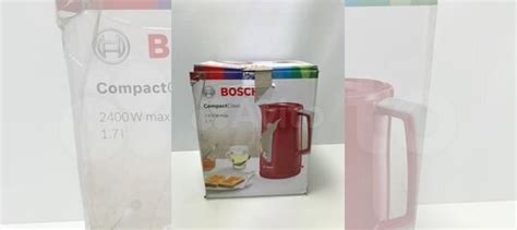 Чайник Bosch TWK3A014 красный, 2400Вт, 1,7 л купить в Санкт-Петербурге ...