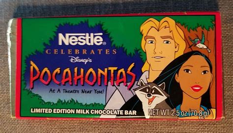 Nestle Pocahontas Movie Limited Ed Milk Chocolate Bar Wrapper New