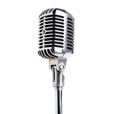 Vintage Radio Microphone Retro Broadcasting Classic Mic Isolated With