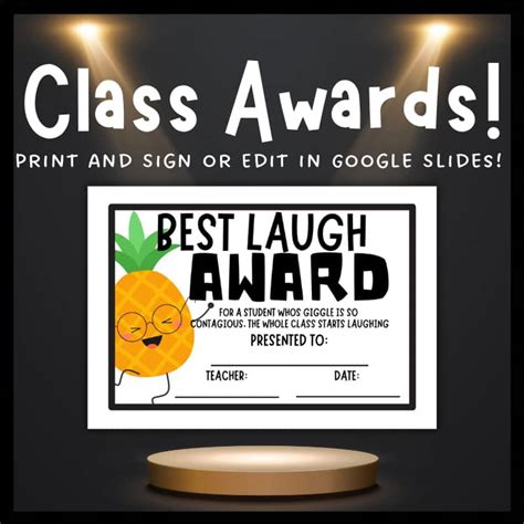 End Of Year Class Awards Pineapple Themed By Holmroom Tpt