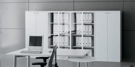 White Office Cabinets For Businesses Spaceist