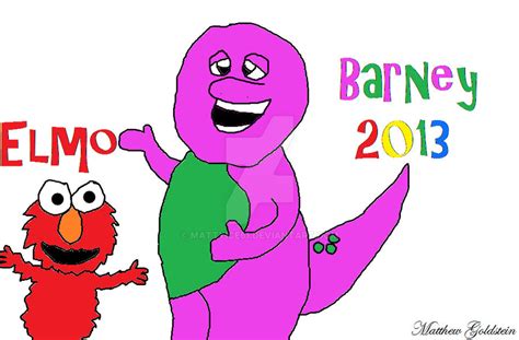 Barney And Elmo By Mattyice61 On Deviantart