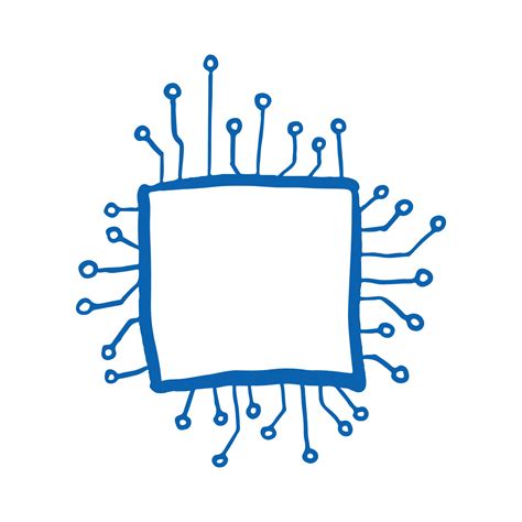 Microprocessor Illustration Appearance Of The Microcontroller