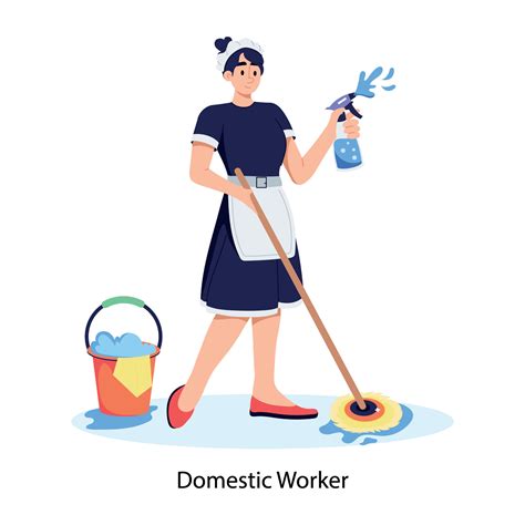 Trendy Flat Illustration Of Domestic Worker 46452751 Vector Art At Vecteezy