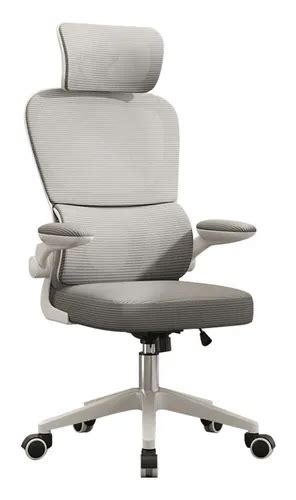 Silla De Escritorio Python Fly Xhocb07 Ergonómica Blanca Y Gris Con Tapizado De Mesh Mercadolibre