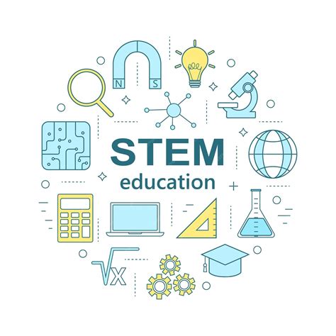 Stem Education Icons 8 Premium Vector