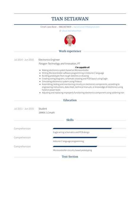 Electronics Engineer Resume Samples And Templates VisualCV