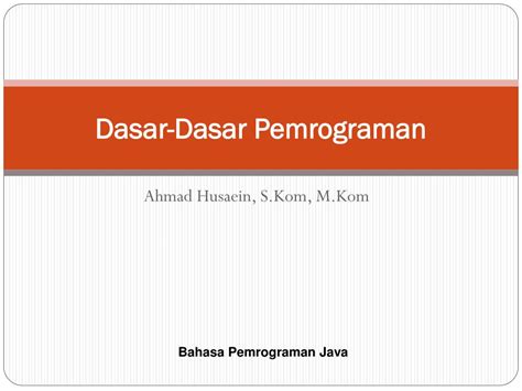 PPT Dasar Dasar Pemrograman PowerPoint Presentation Free Download ID