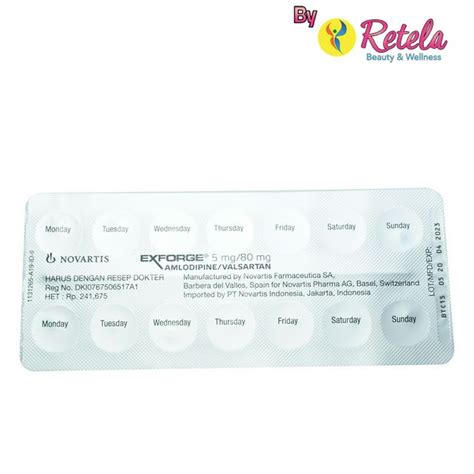 Jual Exforge 580mg 1 Blister 14 Tablet Shopee Indonesia
