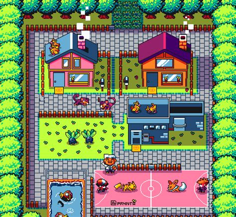 Pallet Town Pixel Map