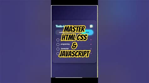 Todo List With Javascript Shorts Javascript Coding Frontendcourse