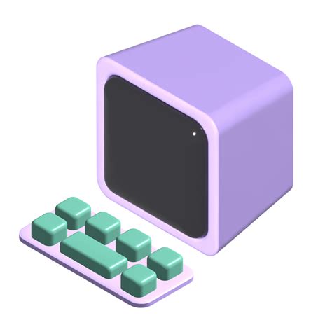 3d Cute Mini Computer 24921259 Png
