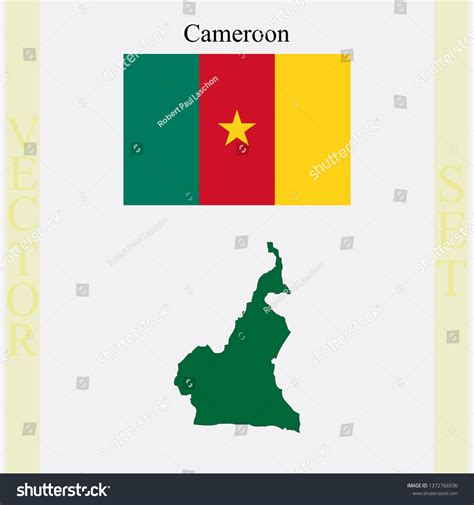 Cameroon Flag Map Abstract Vector Art Stock Vector Royalty Free