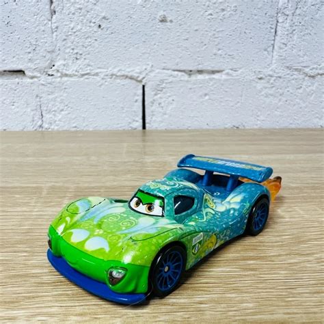 Disney Pixar Diecast Cars 2 Carla Veloso With Flames Brazil Wgp Racer