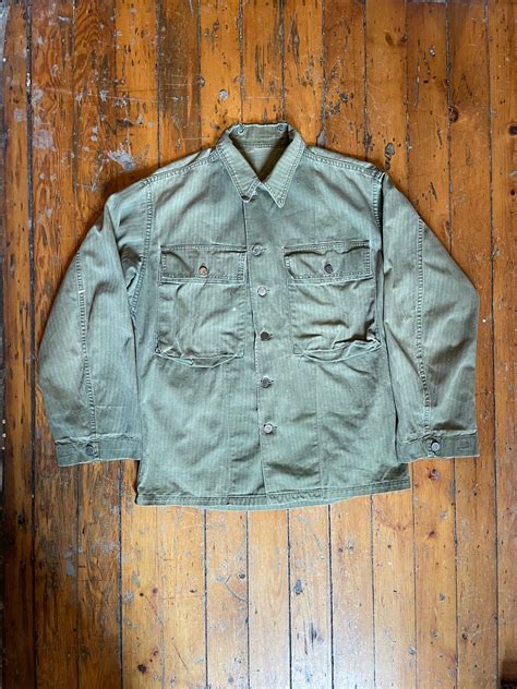 1940s Us Army Herringbone Twill Jacket Five And Dime