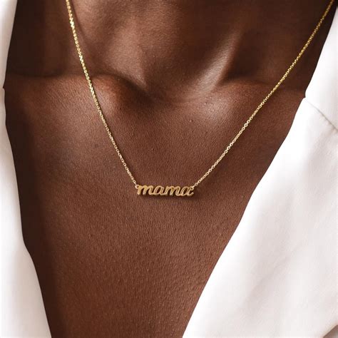 Grace Personalized Mama” Script Necklace
