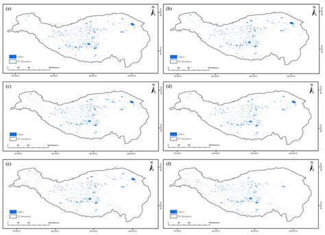 The Distribution Of Lakes On The Tibetan Plateau Extracted By Different