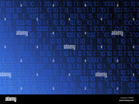 Technology Binary Background Binary Code On Gradient Blue Background