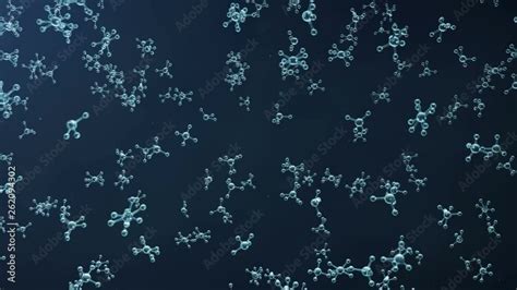 3d Animation Molecule Structure Scientific Medical Background With Atoms And Molecules