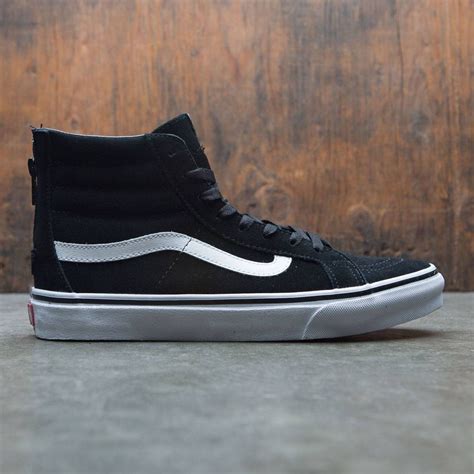 Vans Men Sk8 Hi Slim Zip Black White