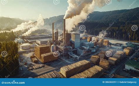 Timber Production Horizontal Banners Vector Illustration